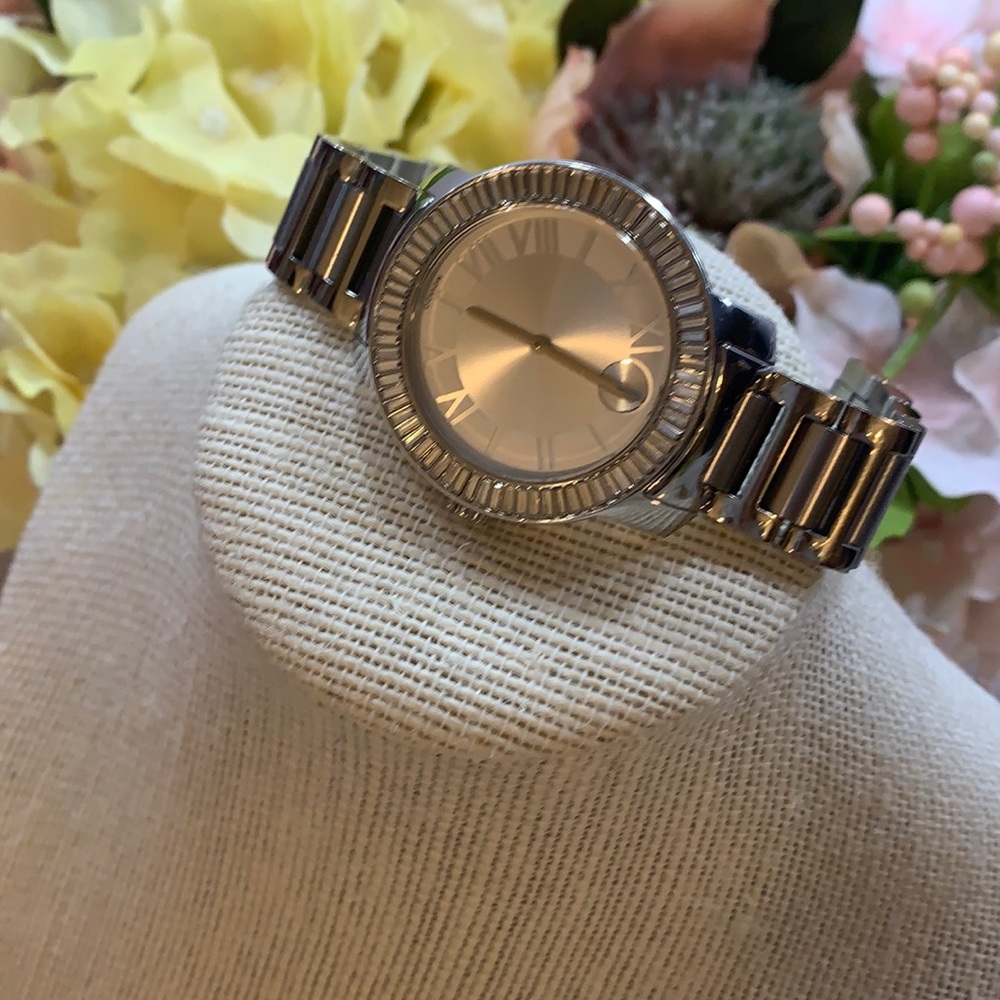 Movado Bold Stainless Steel Swiss Movement Watch - Gem